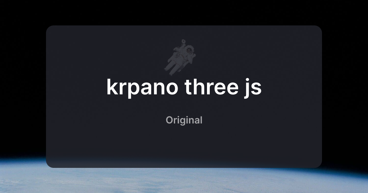 krpano three js